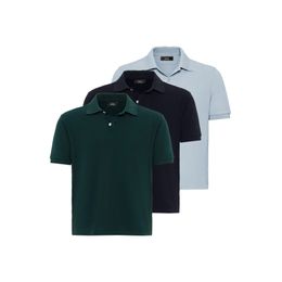 Antioch Poloshirt Herren Gr&ouml;&szlig;e XL hellblau / dunkelgr&uuml;n / schwarz