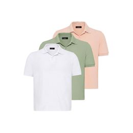 Antioch Poloshirt Herren Gr&ouml;&szlig;e XXL apfel / apricot / wei&szlig;