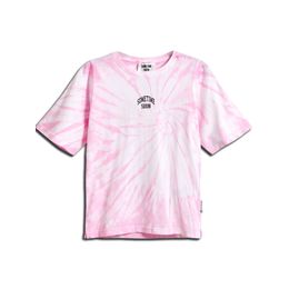 SOMETIME SOON T-Shirt 'River' Jungen Gr&ouml;&szlig;e 116 dunkelbraun / fuchsia / wei&szlig;