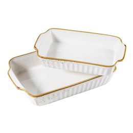 M&auml;ser M&auml;ser Auflaufform-Set, Porzellan Pintar Beige / Braun