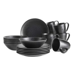 M&auml;ser M&auml;ser Fr&uuml;hst&uuml;cks Set, Steinzeug Essential Schwarz