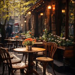 Pro Art Glasbild LITTLE STREET CAFE II