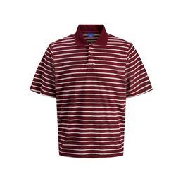 Jack & Jones JACK & JONES Poloshirt 'JORGEN' Herren Größe XXL dunkelrot / weiß
