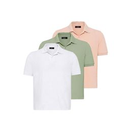 Antioch Poloshirt Herren Gr&ouml;&szlig;e XXL apfel / apricot / wei&szlig;
