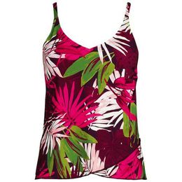 LANDS' END Tankinitop mit Tulpensaum chlorresistent, Damen,  Rot, Nylon-Mischung, by Lands' End