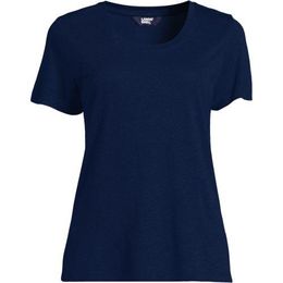 LANDS' END Shirt aus Leinenmix, Damen,  Blau, Leinen/Viskose, by Lands' End