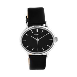 Oozoo Leder Damen Uhr C10944 Analog Quarzuhr Armband schwarz Timepieces D2UOC10944