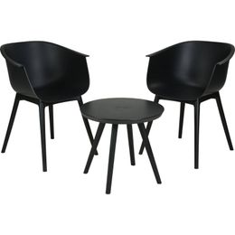 ProGarden 3-tlg. Terrassengarnitur PP Schwarz