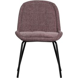 Esszimmerstuhl Woood "Crate", lila (mauve), B:51cm H:81cm T:62cm, Polyester, Stühle, Metallfußgestell, Höhe 81 cm
