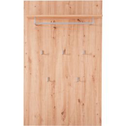 Garderobenpaneel Innostyle "Fun Garderobenpaneel, 84x135x27cm (B/H/T)", braun (artisan eiche), B:84cm H:135cm T:27cm, Holzwerkstoff, MDF, Garderobenpaneele, 1 Boden mit Kleiderstange, 5 Haken