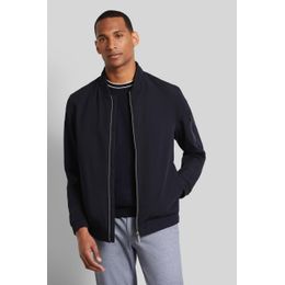 Blouson Bugatti, Herren, Gr. 56, blau (marine), 100% Polyester, unifarben, slim fit, normaler Saum, Jacken, mit Stretchfunktion