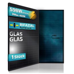 SUNNIVA&reg; Solarmodul 460 W FULL BLACK Bifazial Glas/Glas PV Modul Solarpanel - PMax 460W Bifacial N-Type, f&uuml;r Balkonkraftwerk oder PV Solar Anlage