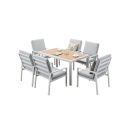 SONSTIGE Terrassenm&ouml;bel Set, 7-tlg., 6 Sessel, 1 Esstisch