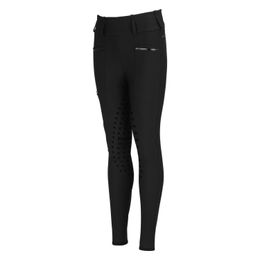 Pikeur Athleisure Ges&auml;&szlig;einsatz-Reithose Grip schwarz Damen 140