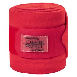 PROTECT by Horse-Friends Fleecebandagen rot Warmblut