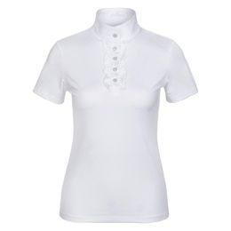 Black Forest Turniershirt mit R&uuml;schen wei&szlig; Damen L