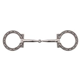 Qualcraft D-Snaffle-Bit Antique Edelstahl Offset 11.5 cm