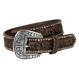Ariat G&uuml;rtel Studded Tooled braun M