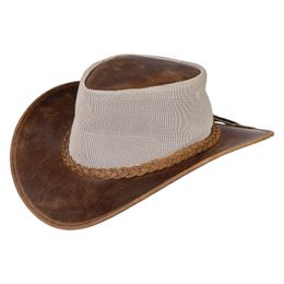 L-pro West Western-Lederhut braun L (59 cm)