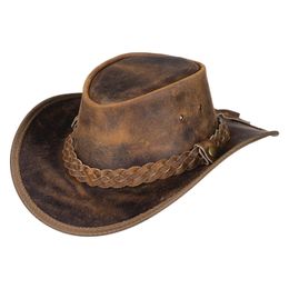 L-pro West Western-Lederhut braun XXL (63 cm)