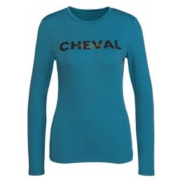 Cheval de Luxe Langarmshirt Le Mans blau/gr&uuml;n Damen XXL
