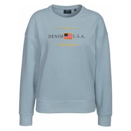 OKLAHOMA Jeans Sweatshirt blau Herren XXL
