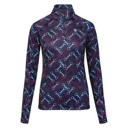 Ariat Funktionsshirt Lowell 2.0 1/4 Zip schwarz/rot/gelb Damen XXL