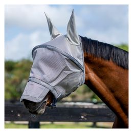 Horseware Fliegenmaske RAMBO PLUS silber/grau Vollblut