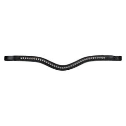 Dy'on Stirnriemen mit Glitzersteinen NEW ENGLISH COLLECTION schwarz Vollblut