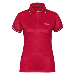 Black Forest Poloshirt Allover rot Damen XS