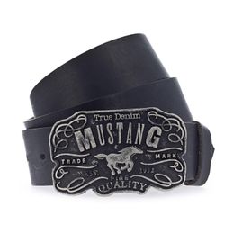 Mustang Lederg&uuml;rtel schwarz