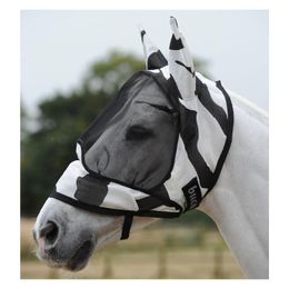 Bucas Fliegenmaske Buzz-Off Deluxe schwarz/wei&szlig; Warmblut