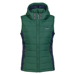 Black Forest Materialmix-Steppweste gr&uuml;n Damen XS
