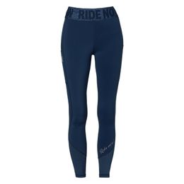 RIDE now Grip-Vollbesatz-Reitleggings mit Mesh blau Damen 80