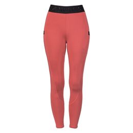 RIDE now Thermo-Reitleggings Grip-Halbbesatz rot Damen 36