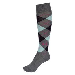 Pikeur Reitsocken grau/gr&uuml;n/blau 35-37