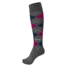 Pikeur Reitsocken dark navy/grapevine/grey melange/lightgrey 35-37