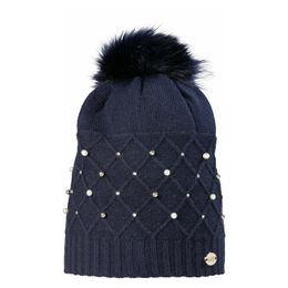 Cheval de Luxe M&uuml;tze mit Bommel blau Einheitsgr&ouml;&szlig;e