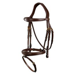 Dy'on Anatomische Trense mit kombiniertem Reithalfter D COLLECTION braun VB