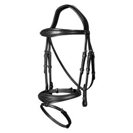 Dy'on Anatomische Trense mit kombiniertem Reithalfter NEW ENGLISH COLLECTION schwarz VB