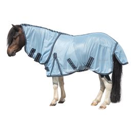 Horse-friends Fliegendecke mit Halsteil f&uuml;r Minishetty und Shetty. blau XS (75 cm)