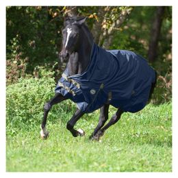 Horse-friends Outdoordecke Hamburg High Neck 0 g blau/gr&uuml;n 125 cm