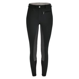 Pikeur Ges&auml;&szlig;einsatz-Reithose Lugana-Kontrast schwarz/grau Damen 44