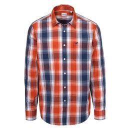 Mustang Hemd Style Chester orange/blau Herren S