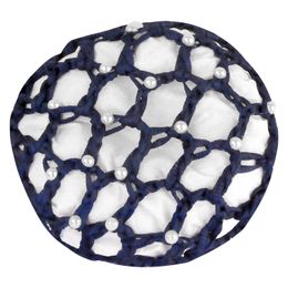 Knoten-Haarnetz blau Damen