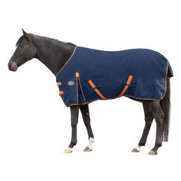 Horse-friends Outdoordecke Hamburg 50 g blau/orange 145 cm