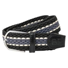 Black Forest Stretchg&uuml;rtel geflochten blau/grau 90 cm