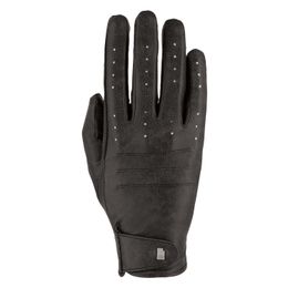 Roeckl Reithandschuhe Malaga schwarz/grau Damen 9.5