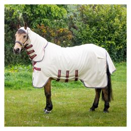 Horseware Fliegendecke RAMBO Hoodie beige/rot/blau 90 cm