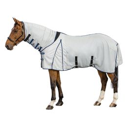 Horse-friends Fliegendecke Craiova mit elastischem Einsatz grau/blau 135 cm